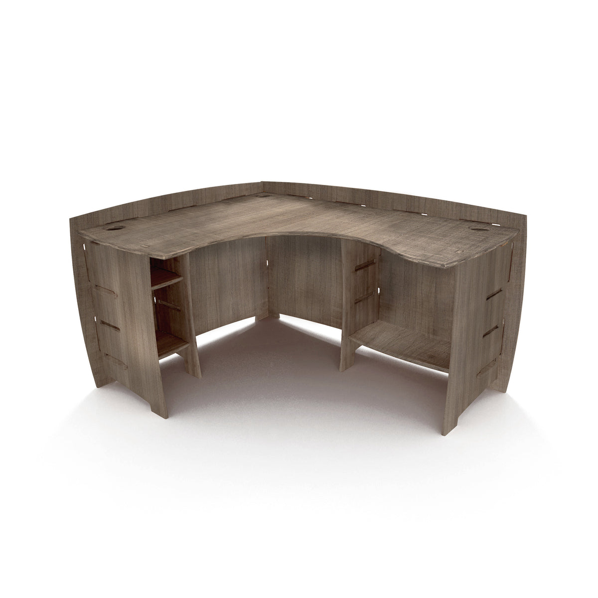Legare Furniture Office L-Shape Corner Desk in Grey Driftwood, 60" x 4 ...