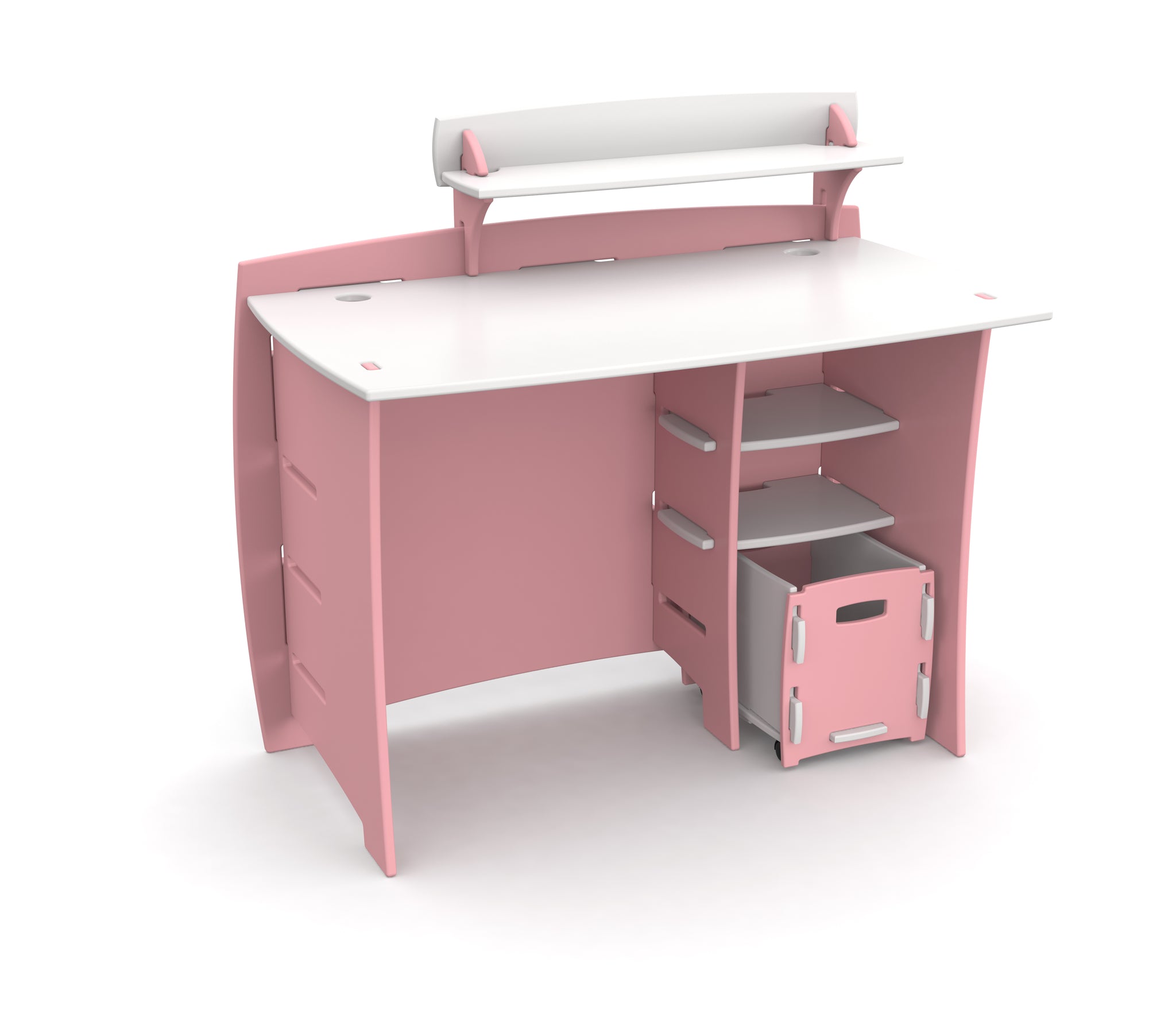 White pink desk store
